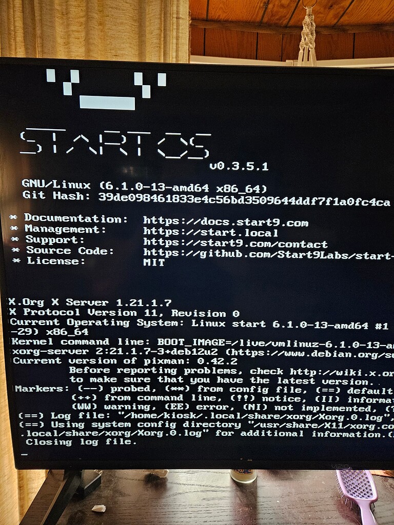 Startos won't boot from usb - General - Start9 Community